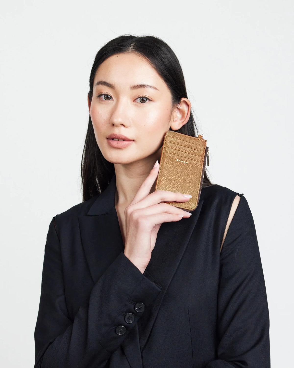 Saben Winona Card Holder Brushed Bronze — The Luxe Club